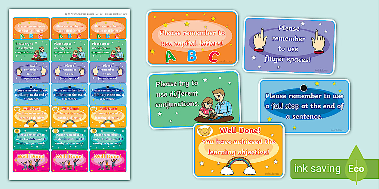Time Saving Speech Bubble Stickers for Marking - Twinkl