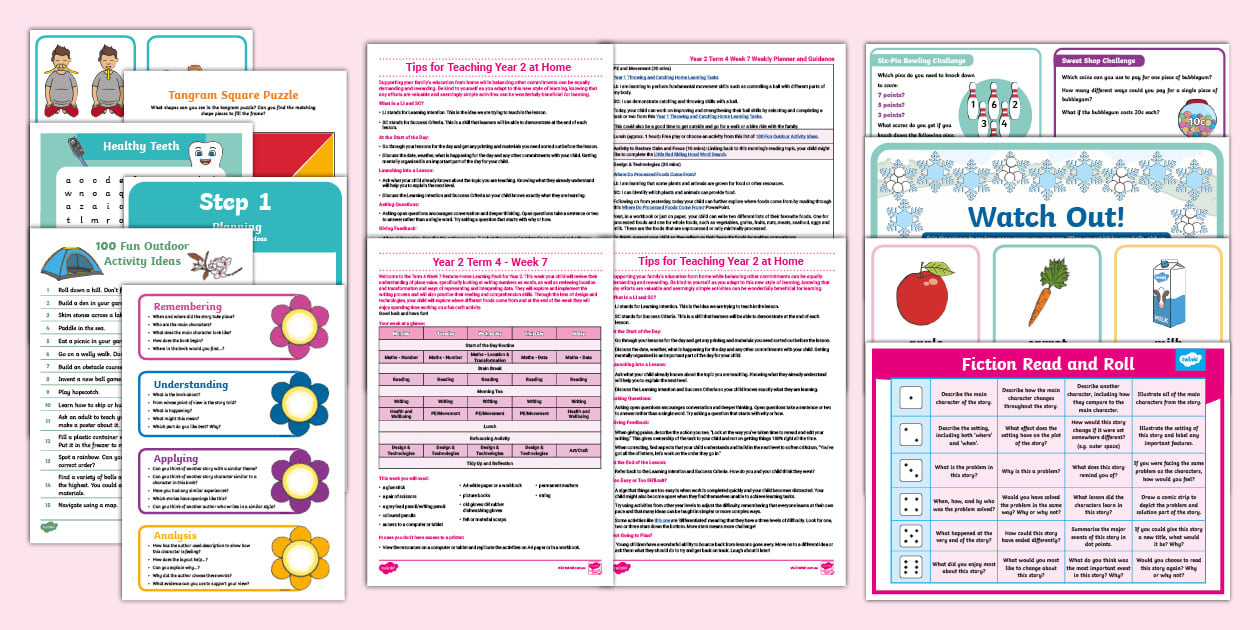 Year 2 Term 4 Week 7 Remote Home Learning Pack - Twinkl