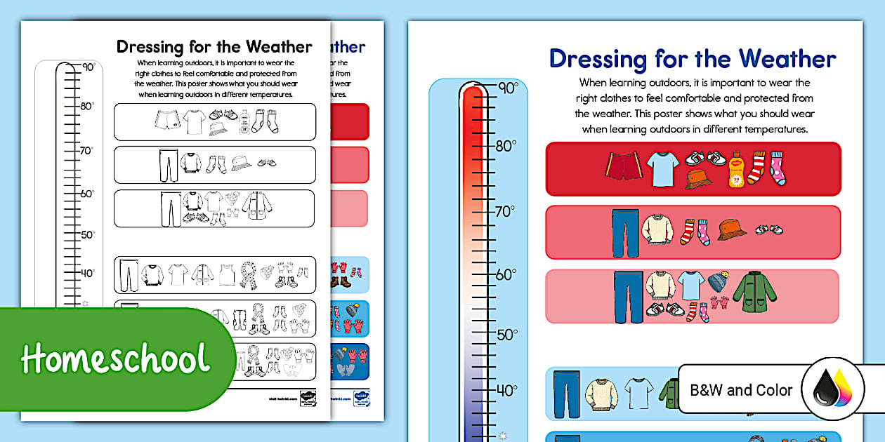 Dressing for the Weather Visual Guide (teacher made)