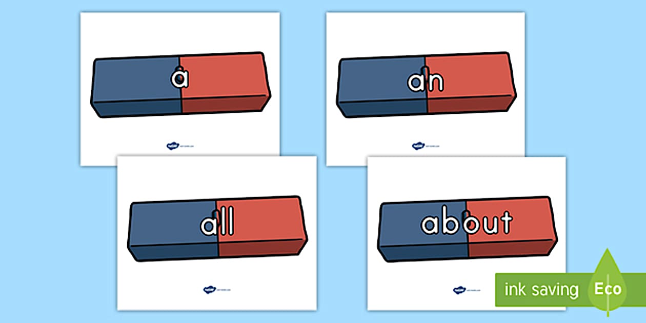 High Frequency Words on Magnets Posters (teacher made)