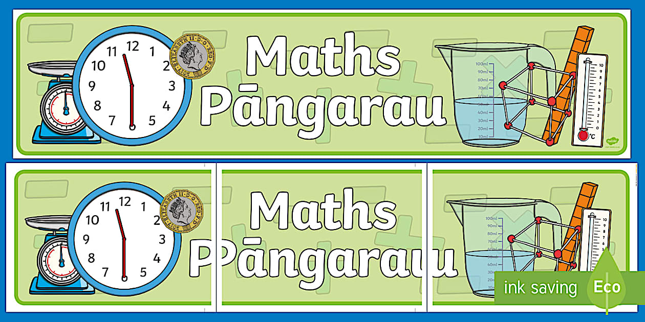 Maths Display Banner - Pāngarau Banner (teacher made)