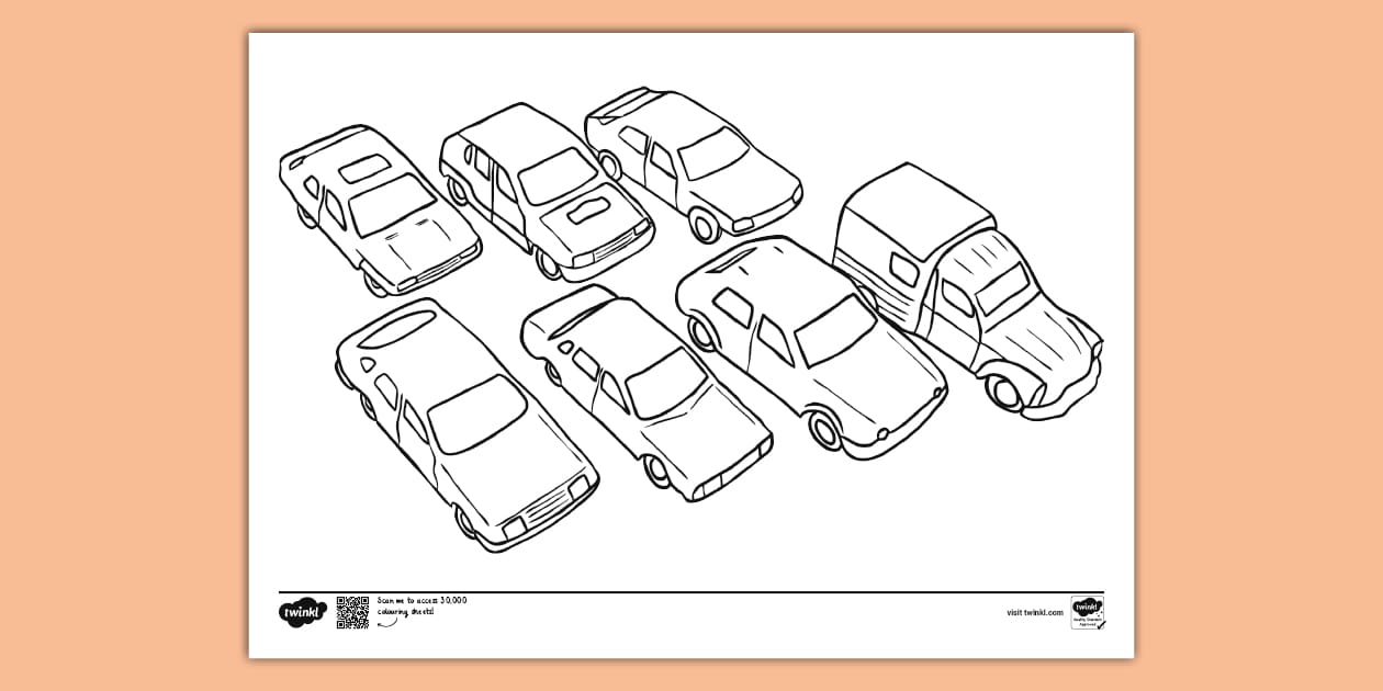 Toy Cars Colouring Sheet - Primary School - Twinkl