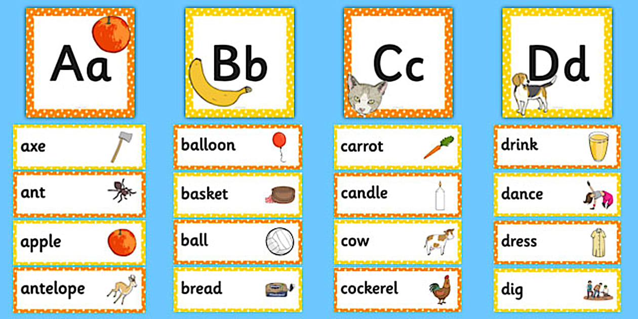 Cursive Alphabet Frieze with Word Bank (teacher made)