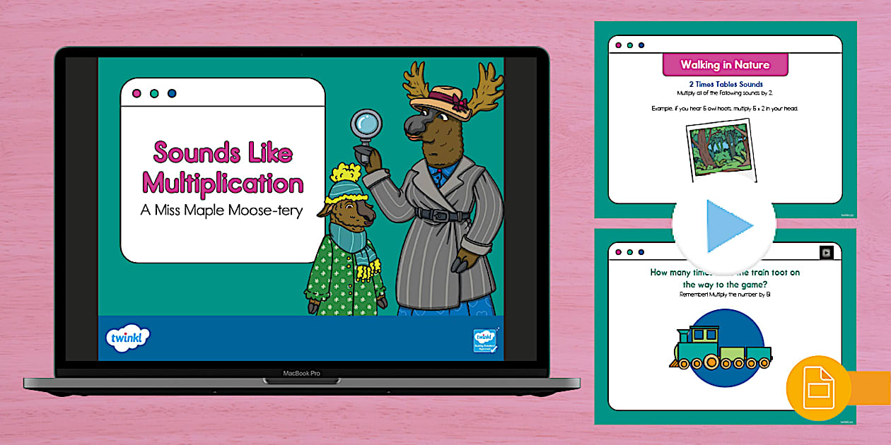Sounds Like Multiplication PowerPoint - A Miss Maple Moose-tery