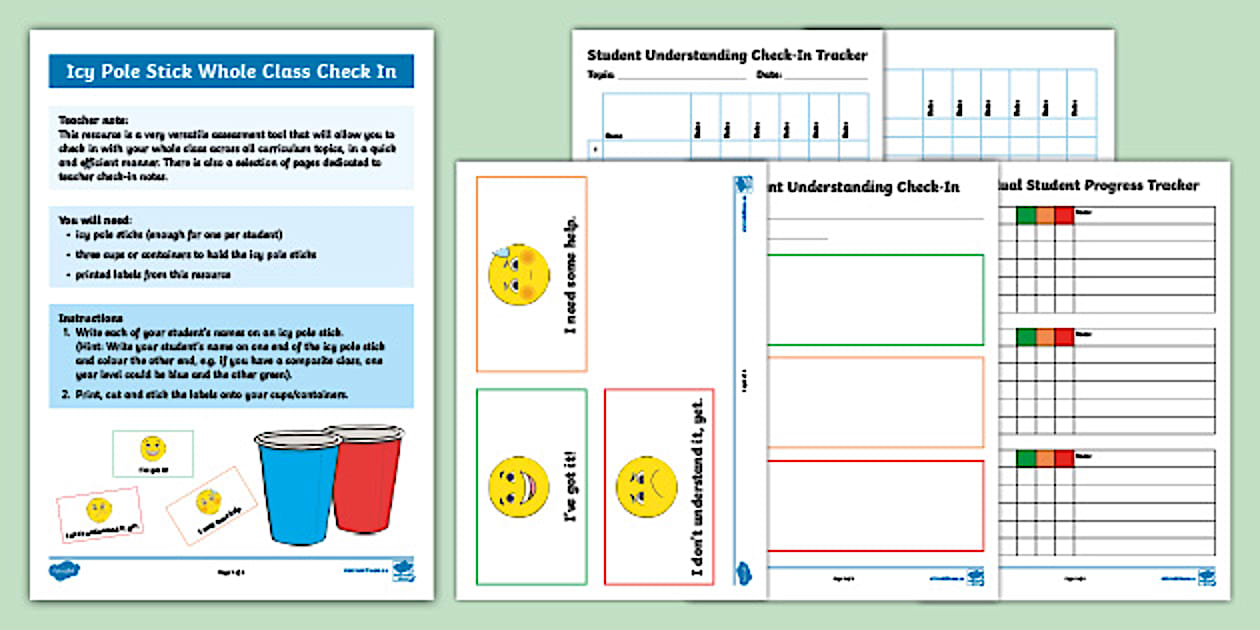 Icy Pole Stick Whole Class Check In (teacher made) - Twinkl