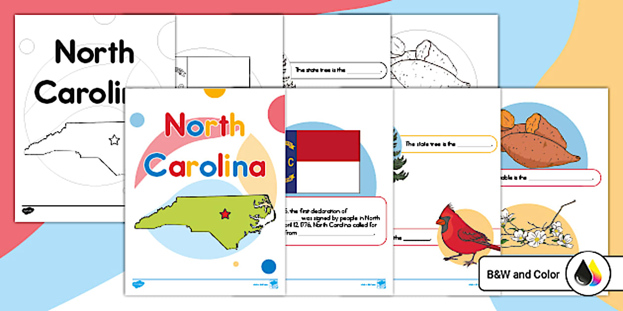 North Carolina State Symbols Activity Booklet (Teacher-Made)