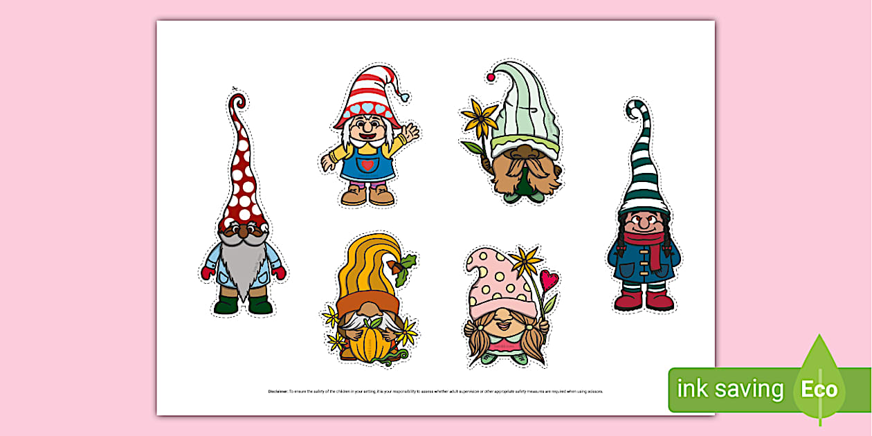 Gnome Cut-Outs (teacher made) - Twinkl