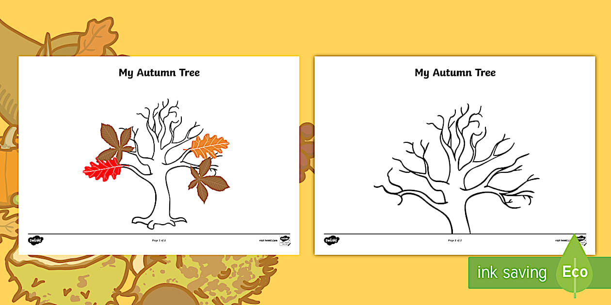 Autumn Tree Template | Printable Resources (teacher made)