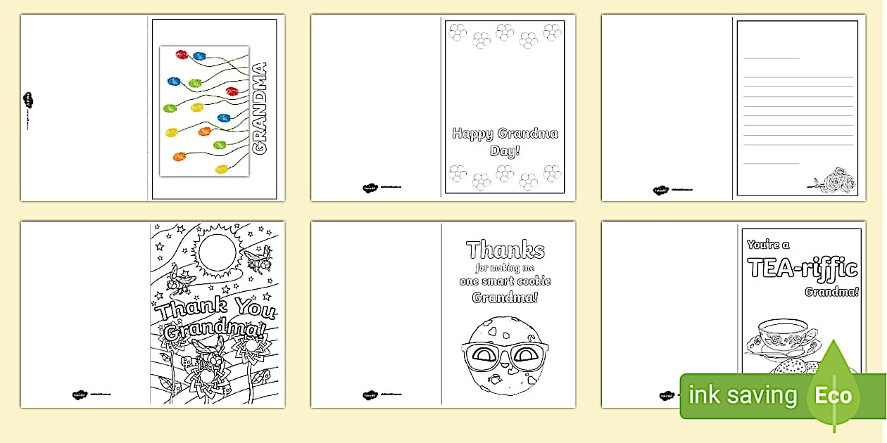 Grandma Gift Card Pack (teacher made) - Twinkl