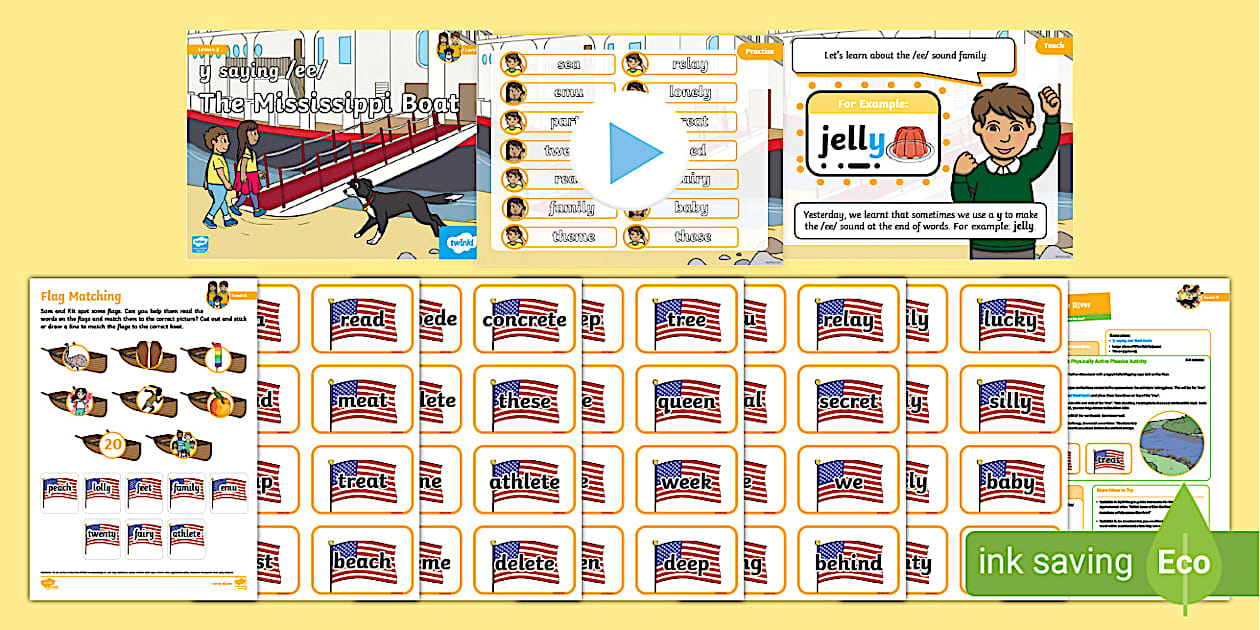 'y' saying /ee/ - Level 5 Week 14 Lesson 2 - Primary - KS1