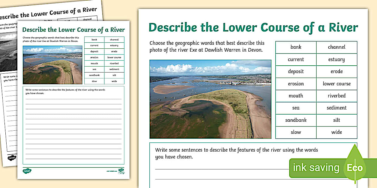 Describe the Lower Course of a River (teacher made) - Twinkl