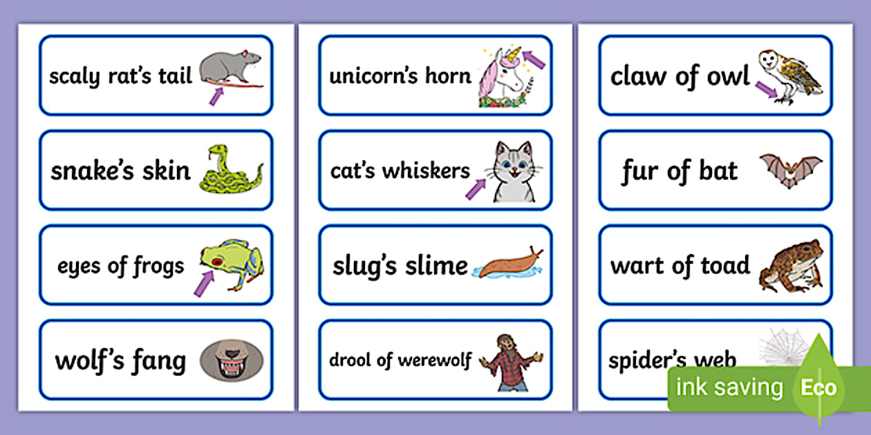 KS1 Witch's Brew Word Cards - Twinkl