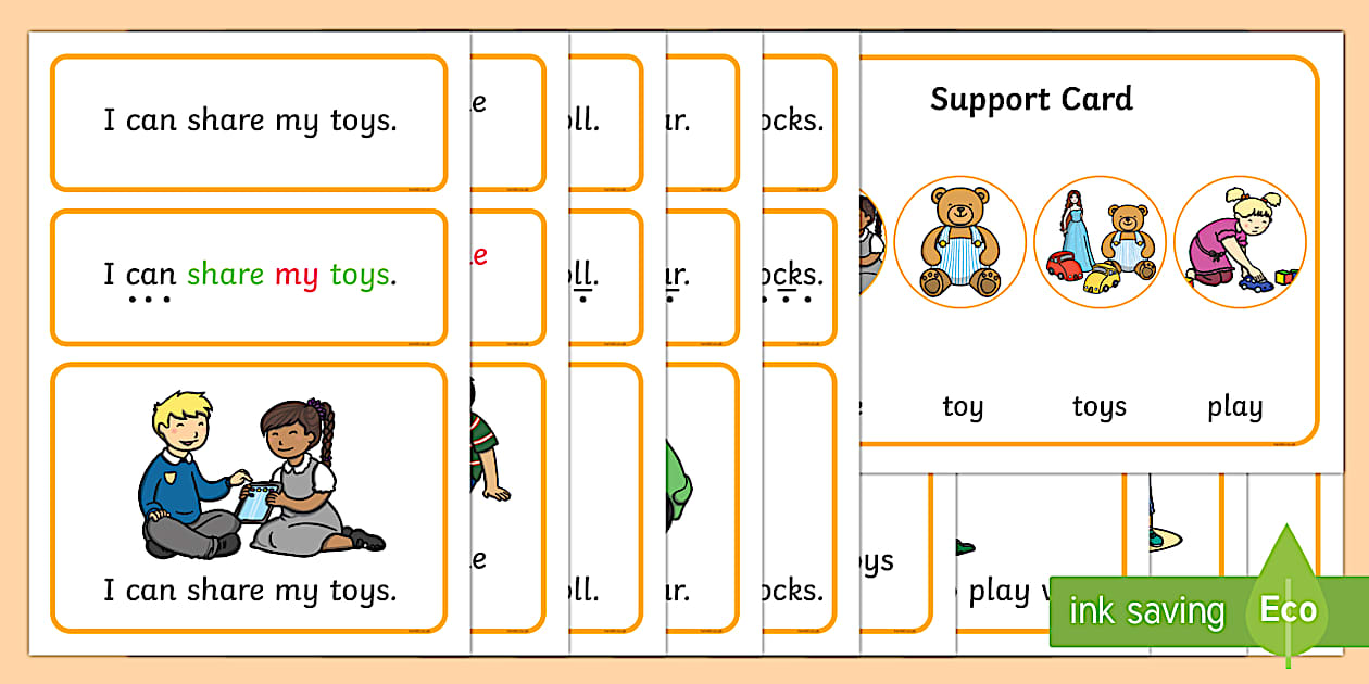 Toys Simple Sentence Cards (teacher made) - Twinkl