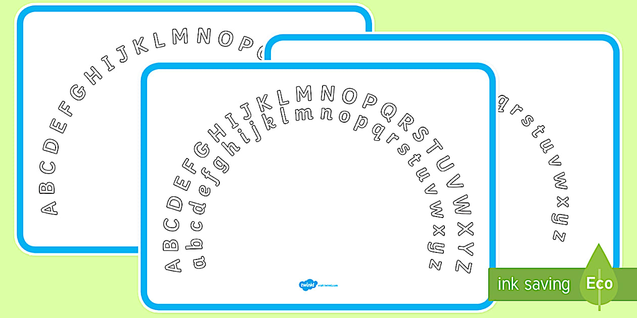 Editable Plain Alphabet Arc Upper and Lower Case - Twinkl