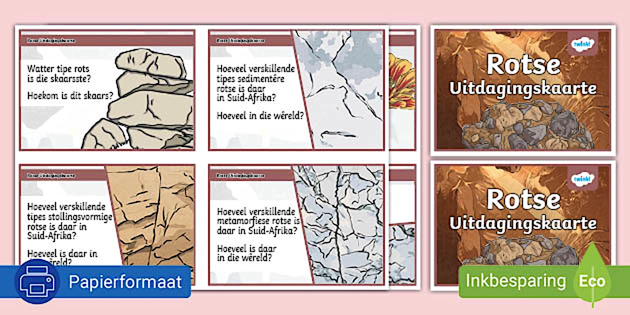 Rotse, Grond en Fossiele Uitdagingskaarte (Teacher-Made)
