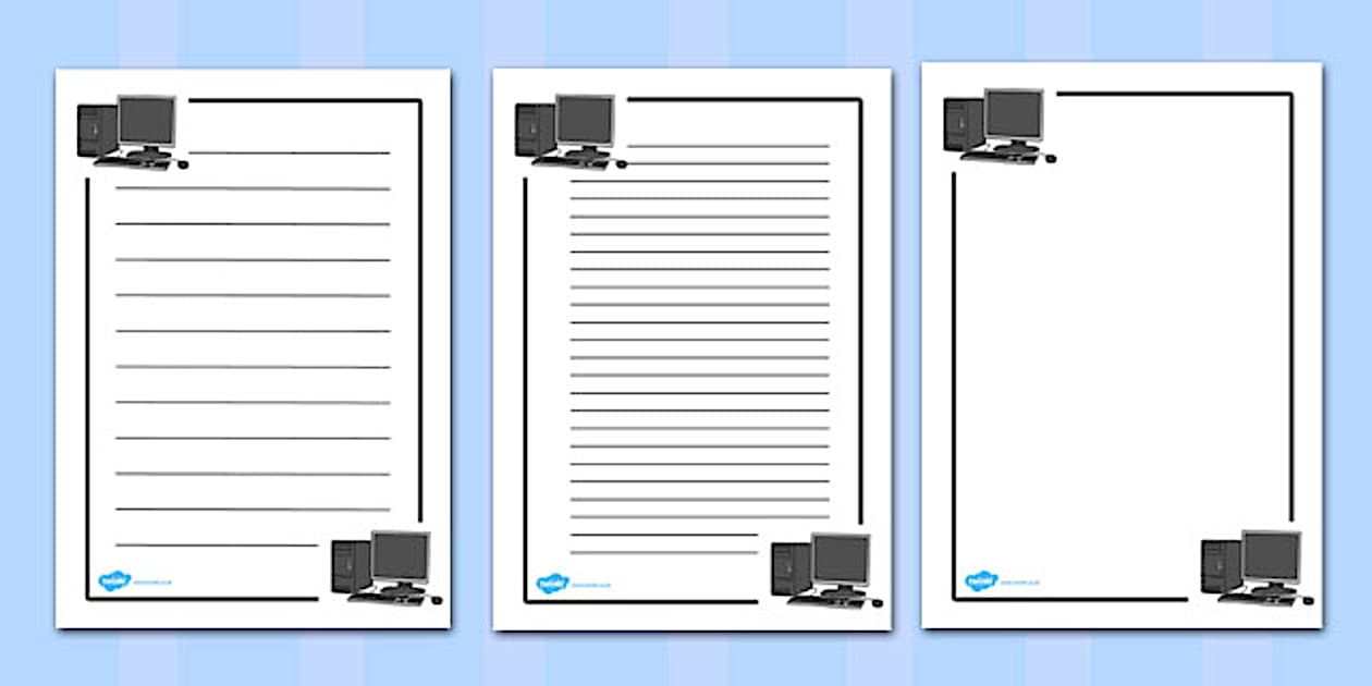 Editable ICT Page Borders (professor feito) - Twinkl