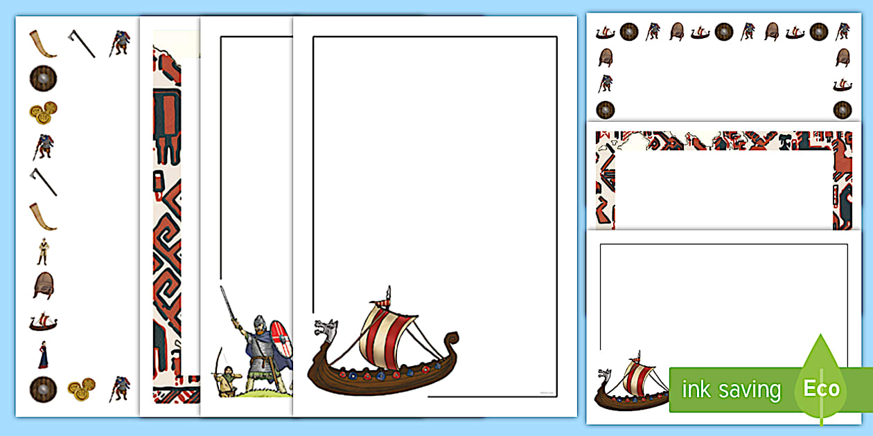 Editable Viking Page Border Pack (Lehrer gemacht) - Twinkl