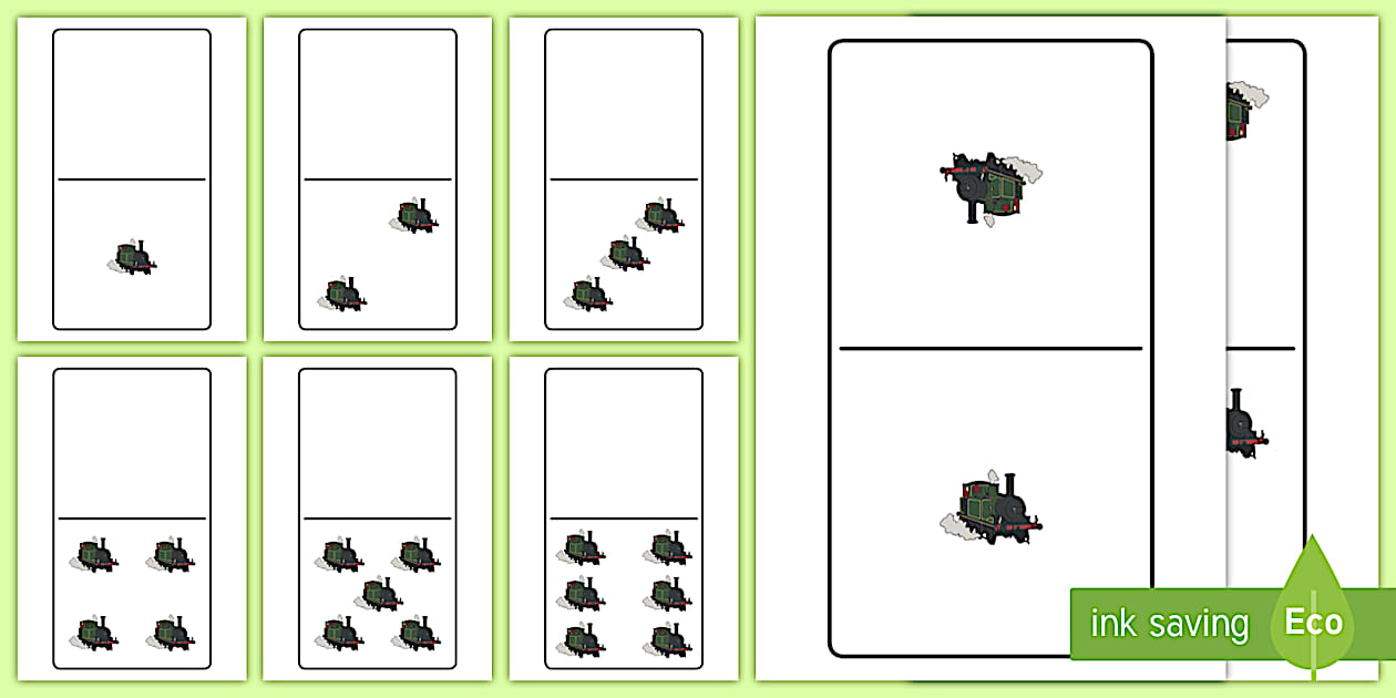 A4 Train Dominoes - A4 train Dominoes (Teacher-Made)