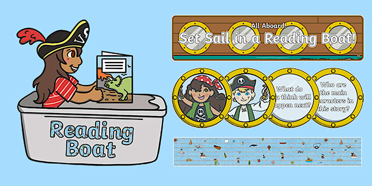 Reading Boats Display Pack (teacher made) - Twinkl