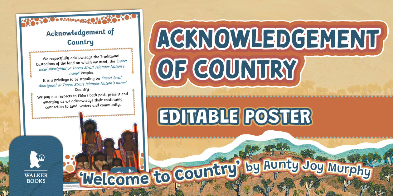 Editable 'Welcome to Country' Acknowledgement of Country
