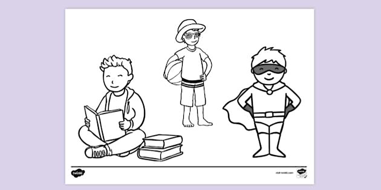For Boys Colouring Page | Colouring Sheets (teacher made)