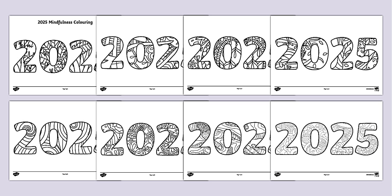 2025 Mindfulness Colouring (teacher made) - Twinkl