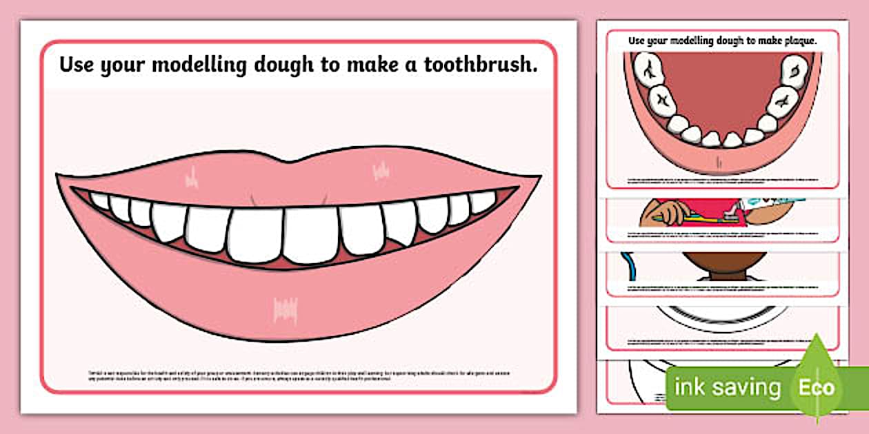 Healthy Teeth Modelling Dough Mat - Twinkl
