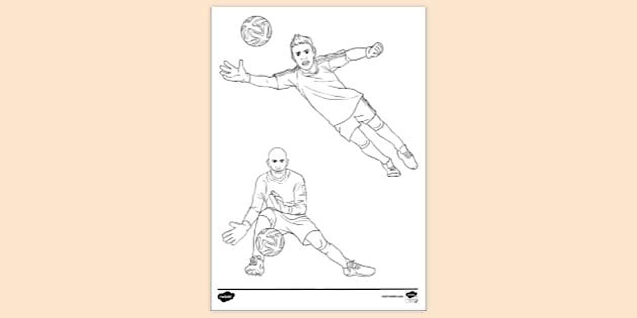 Soccer Goalie Colouring Page | Colouring Sheets - Twinkl