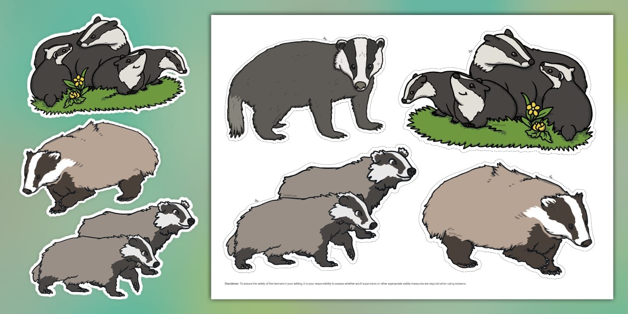 Badger Display Cut Outs - Twinkl Display (teacher made)
