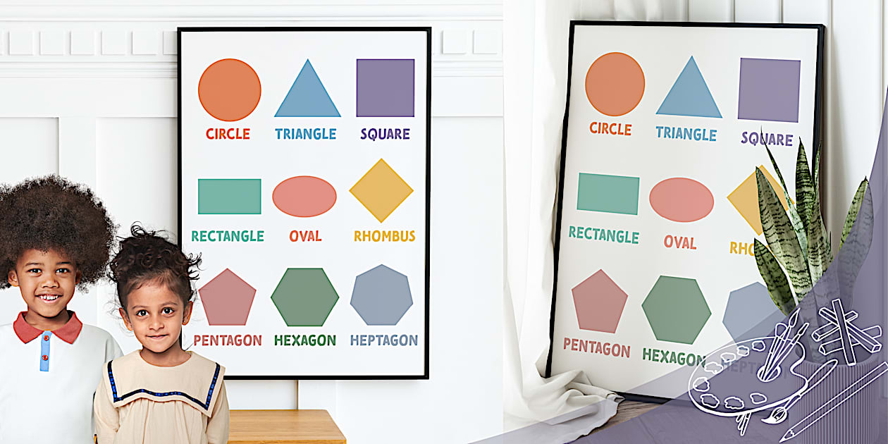 2D Shapes Pastel Colours Poster | Twinkl Art Gallery