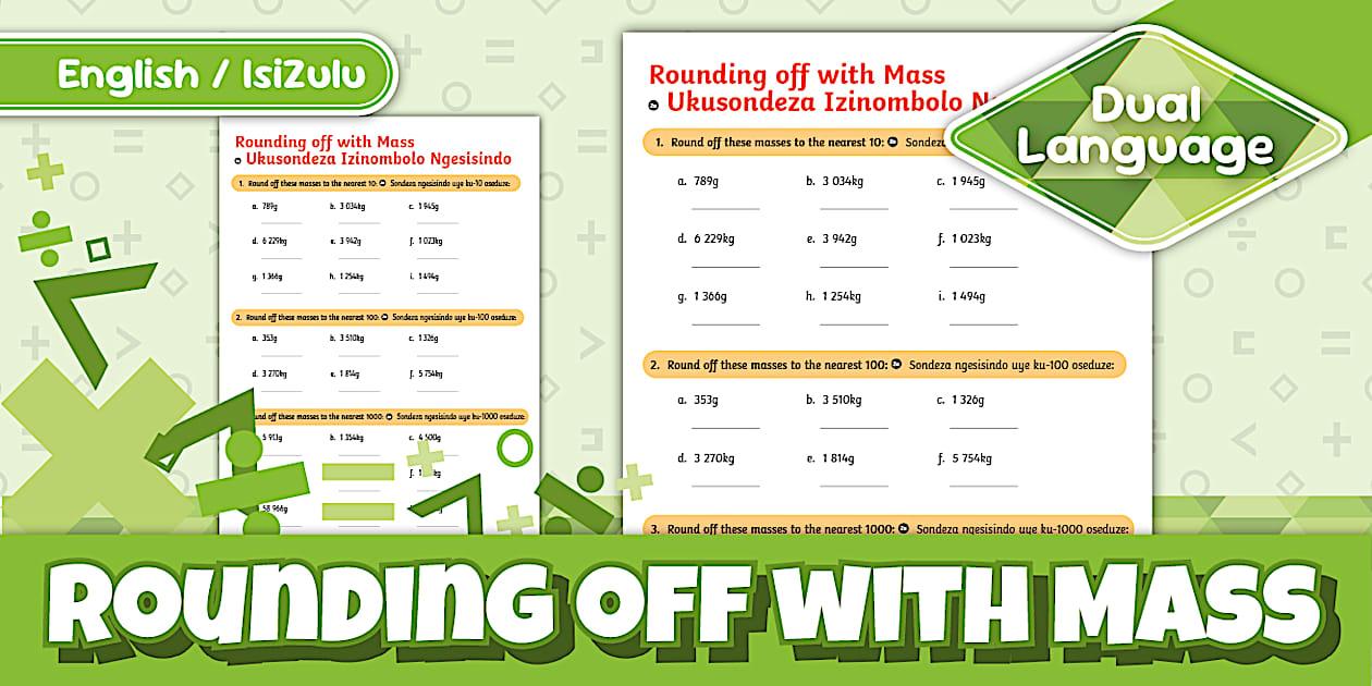 Rounding Off with Mass Activity Sheet