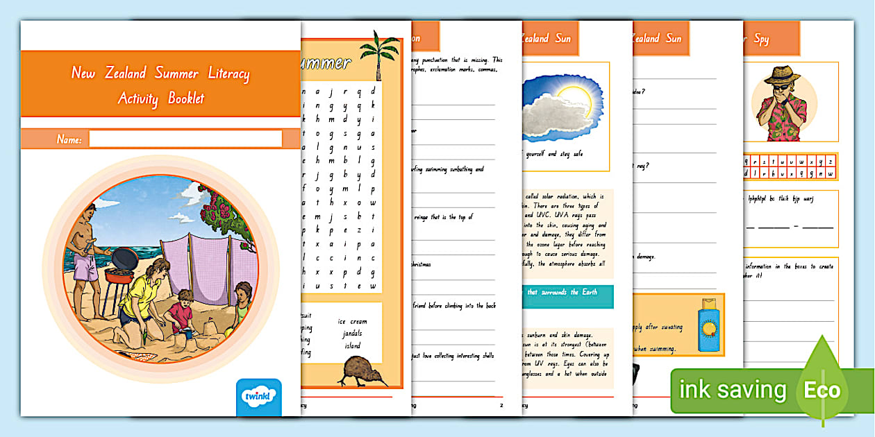 Level 2 New Zealand Summer Literacy Activity Booklet