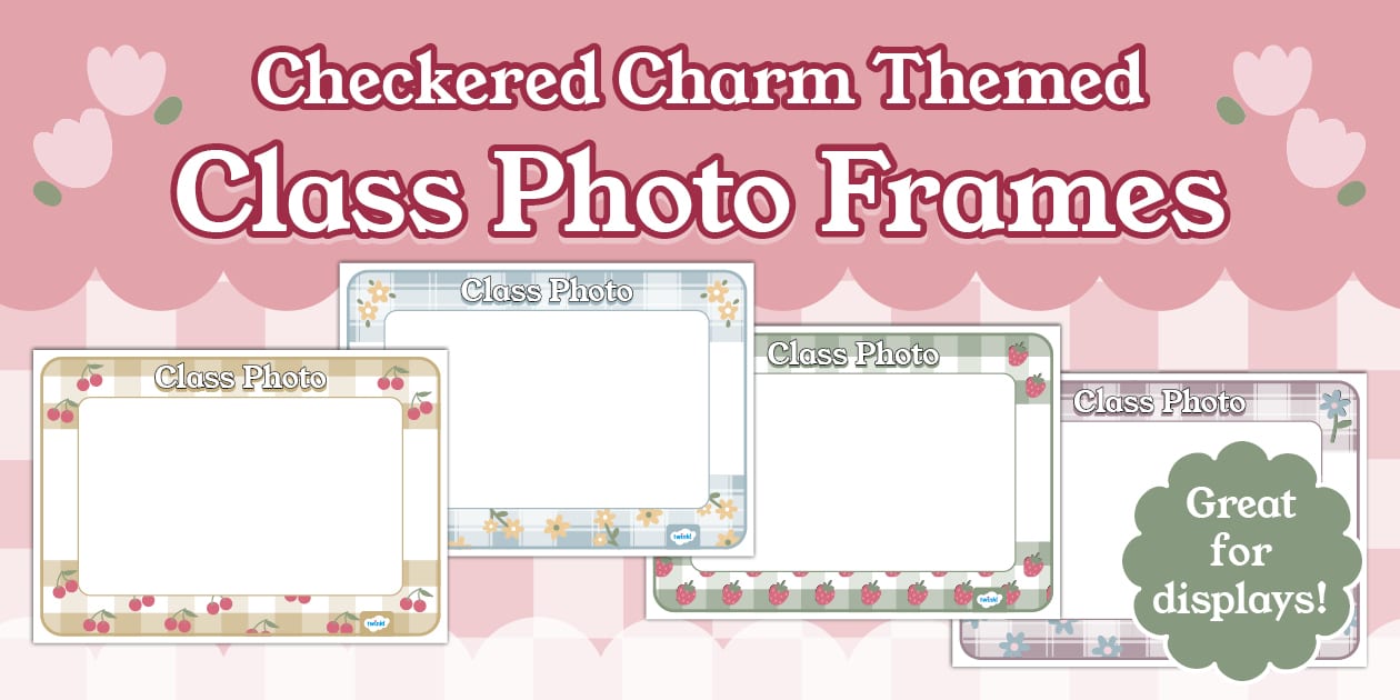 Checkered Charm Themed Class Photo Frames