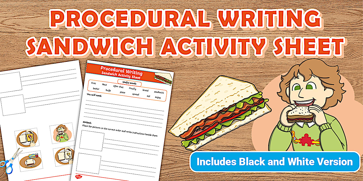 Procedural Writing Sandwich Activity Sheets