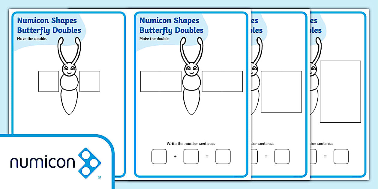 👉 Numicon Shapes Butterfly Doubles Activity | Twinkl