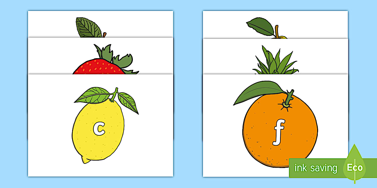 Cursive A-Z Alphabet on Fruit (teacher made) - Twinkl