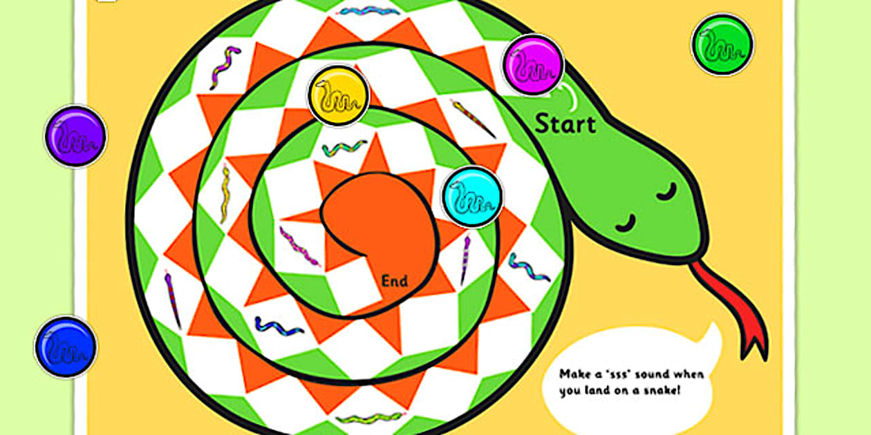 s Sound Production Snake Board Game Snakes (teacher made)