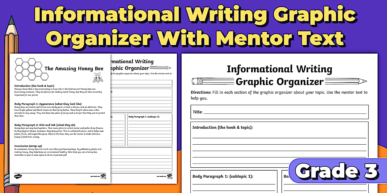 Informational Writing Graphic Organizer With Mentor Text