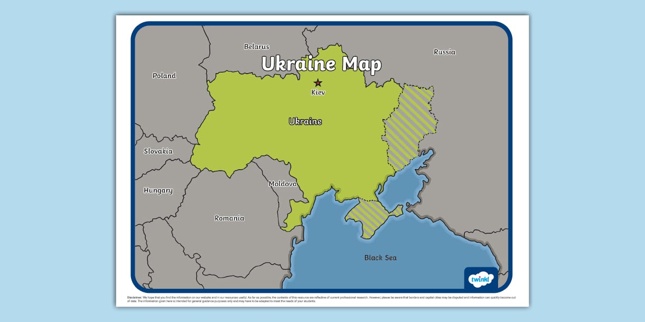 Map of Ukraine - Twinkl - KS1 - Geography (teacher made)