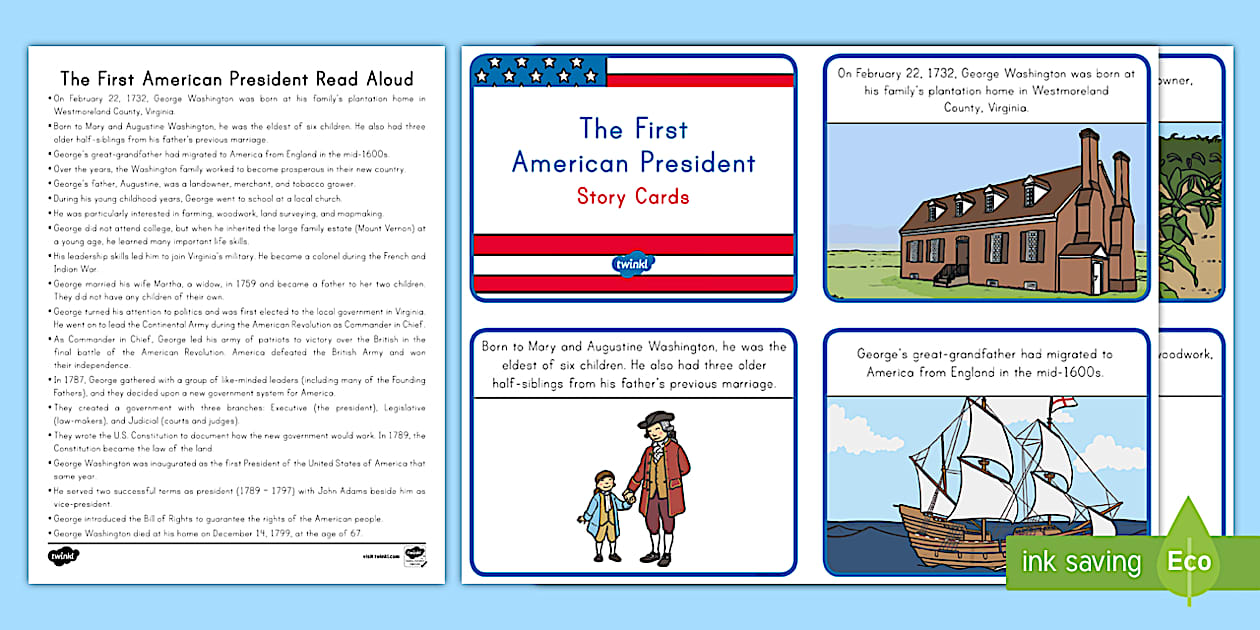 First American President Read Aloud Activity | Twinkl