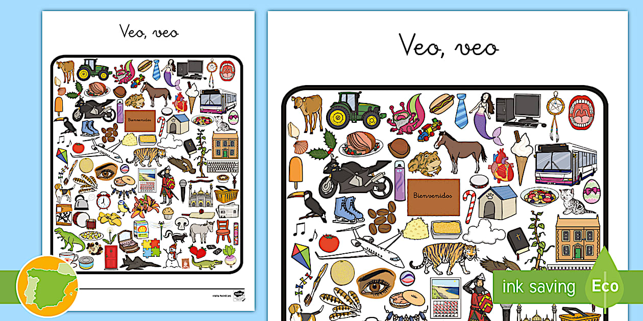 Ficha de actividad: Veo, veo - Educación Primaria - Twinkl