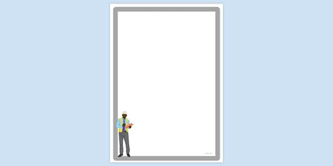 Simple Blank Engineer Page Border (Teacher-Made) - Twinkl