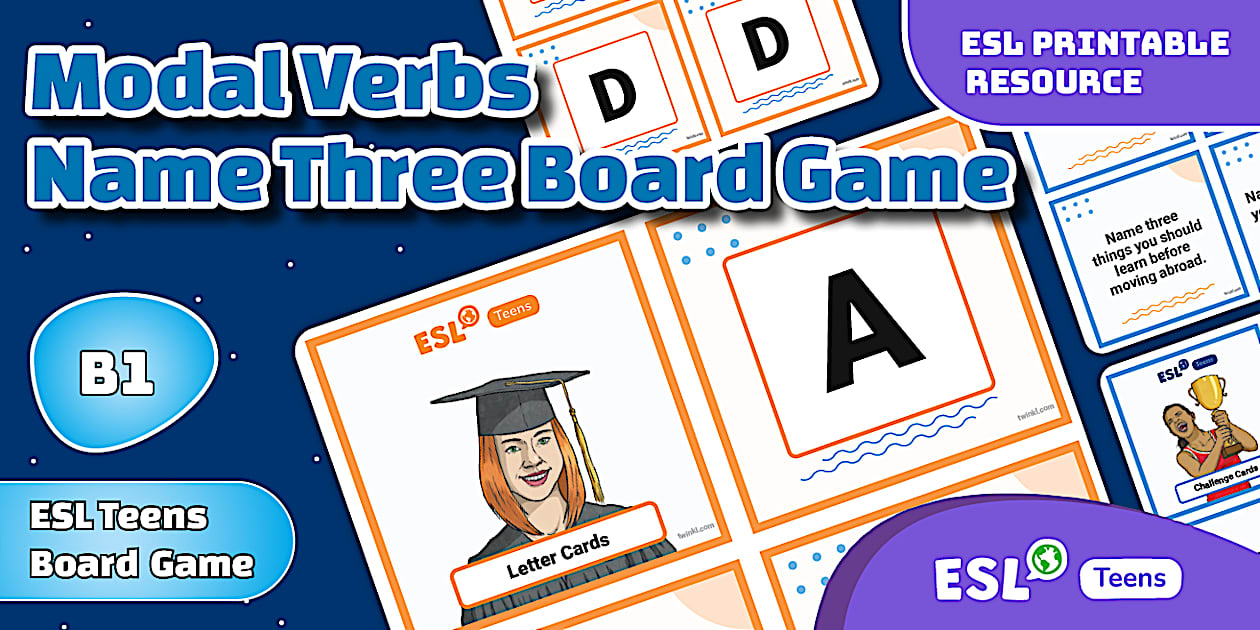 ESL Modal Verbs Board Game for Teens