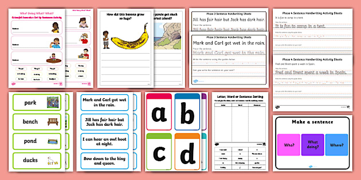 Sentence Writing Activity Pack - KS1 (teacher made) - Twinkl