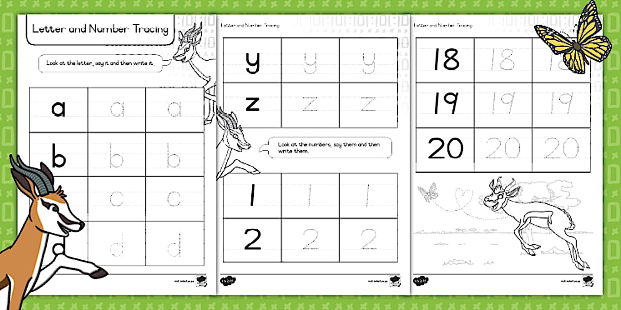 Letter and Number Tracing (teacher made) - Twinkl