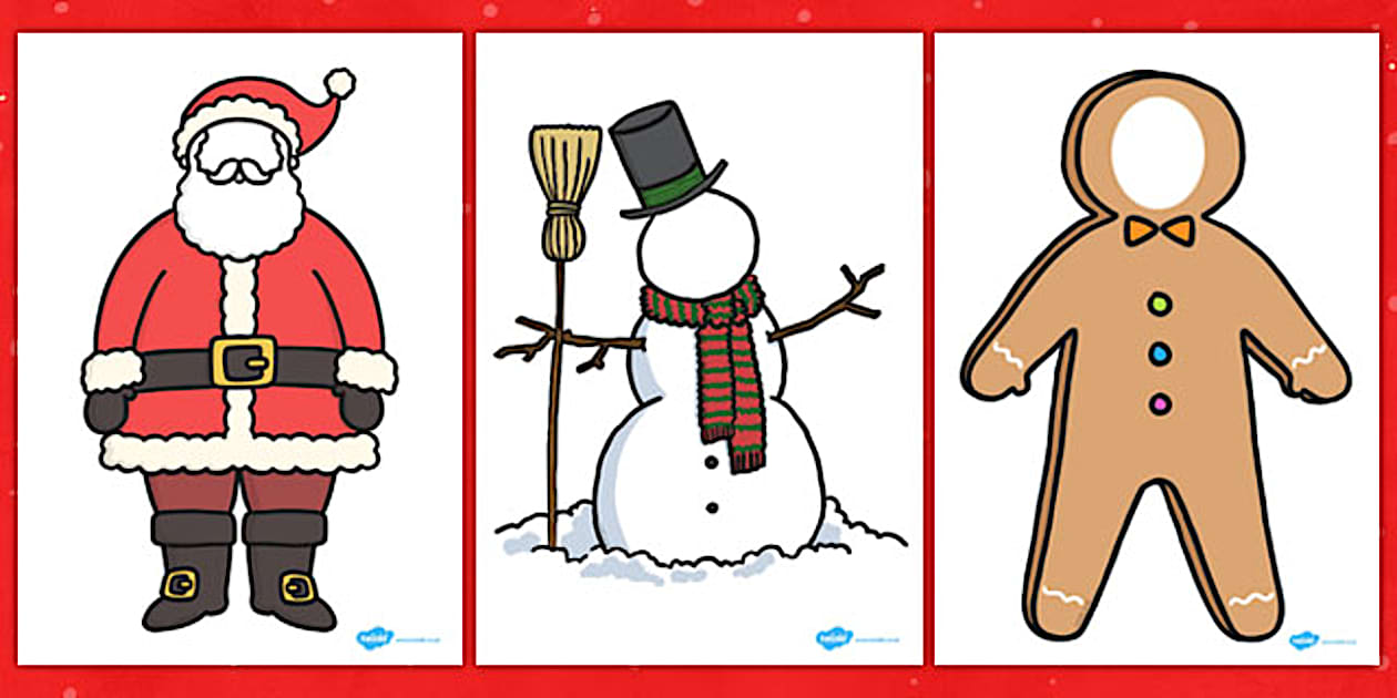 Face Editable Christmas Characters (teacher made) - Twinkl
