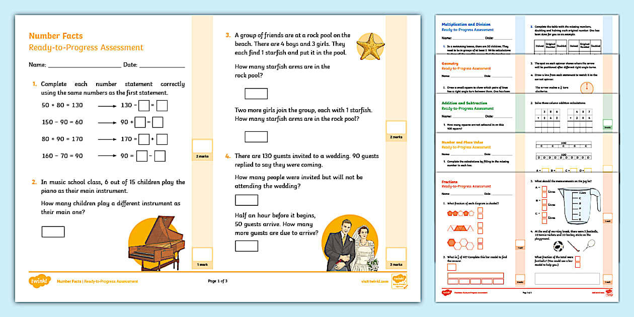 👉 Year 3 Maths Ready to Progress Assessment Pack - Twinkl