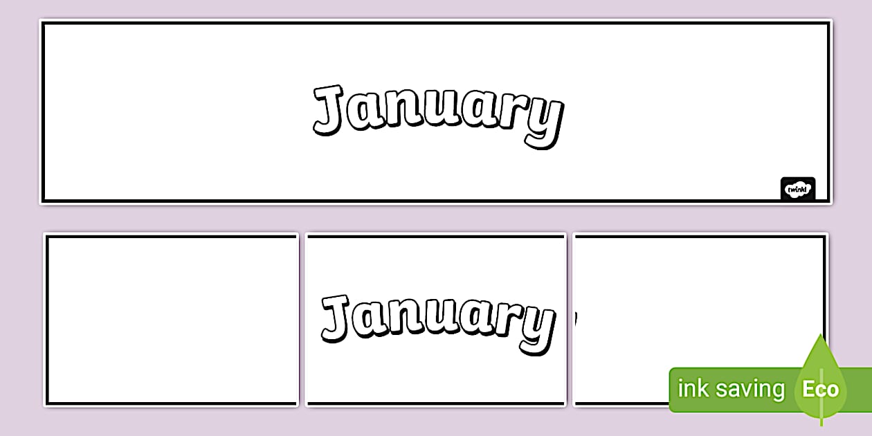 January Collaborative Drawing Display Banner - Twinkl