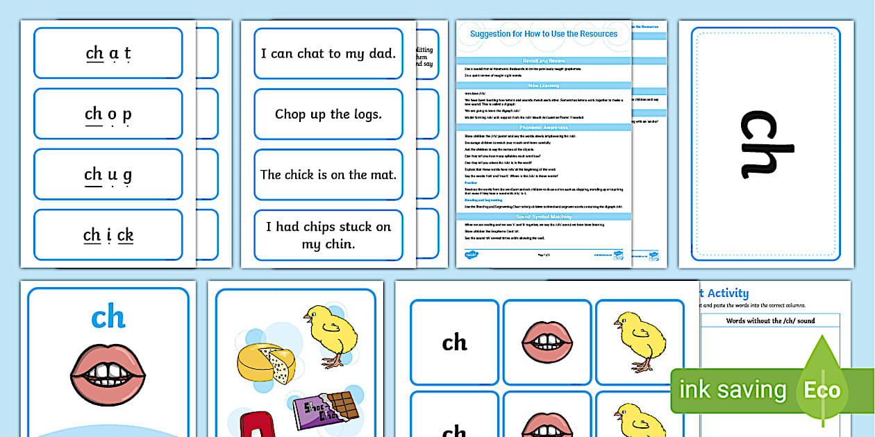Consonant Digraphs Pack /ch/ (teacher made) - Twinkl