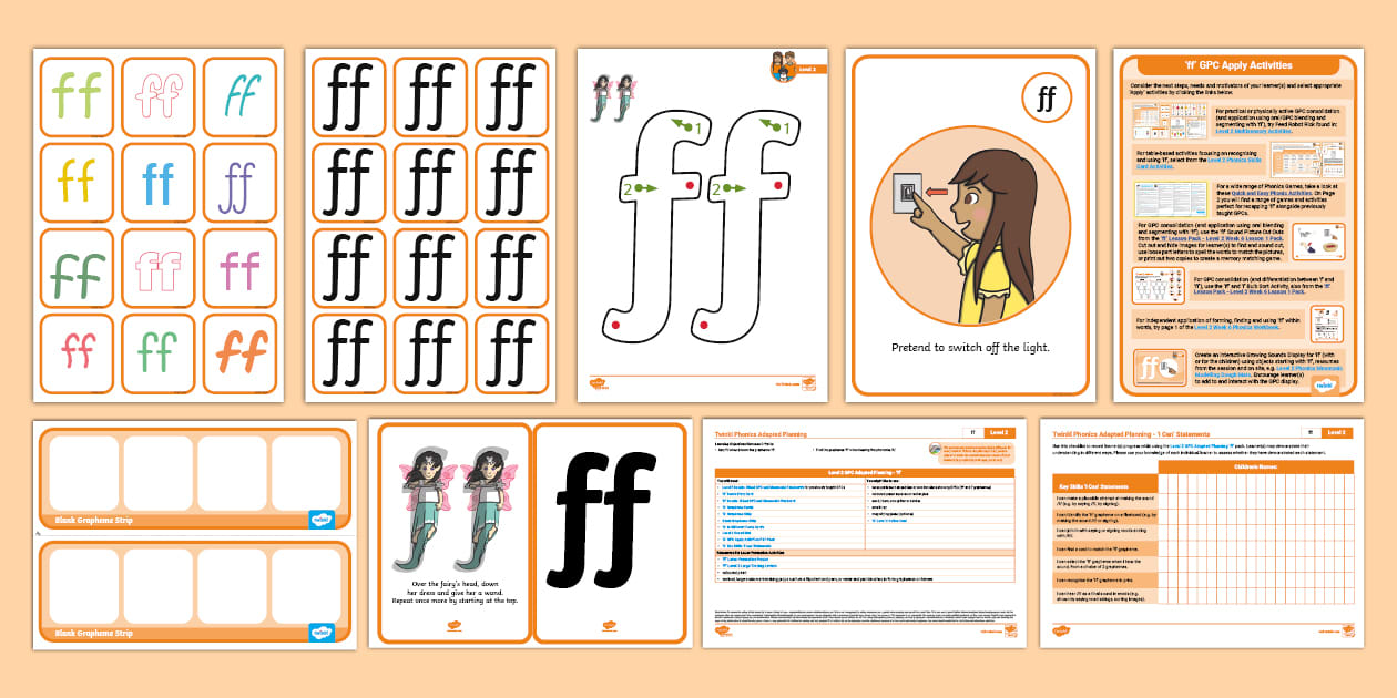 SEND Level 2 Twinkl Phonics Adapted Planning 'ff' Pack